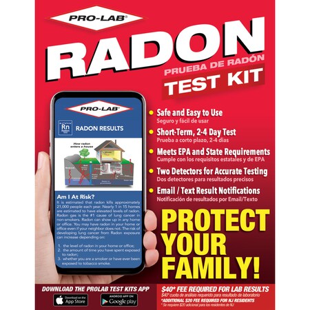 Pro-Lab Pro-Lab Radon Gas Test Kit 1 pk RL116 | Zoro
