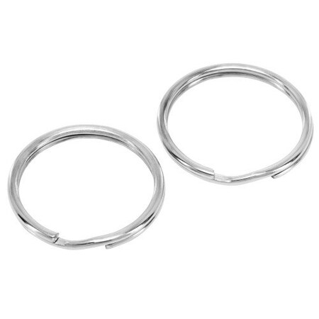 Hillman Key Ring, Silver, Tempered Steel, Split Rings/Cable Rings, 5 PK ...