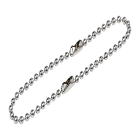 Hillman Key Ring, Silver, Metal, Beaded Chain, 5 PK 701711 | Zoro