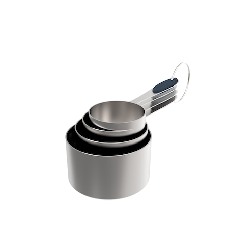 Core Kitchen Core Kitchen Silicone/Stainless Steel Gray Measuring Cup ...