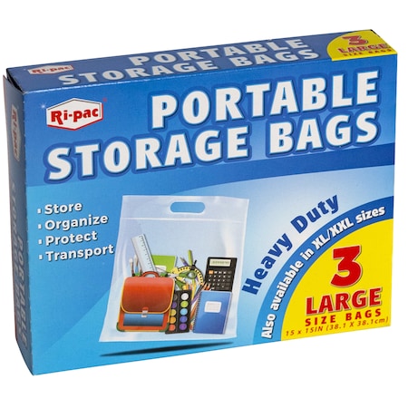 Ri-Pac Ri-pac Clear Portable Storage Bag 27803T | Zoro