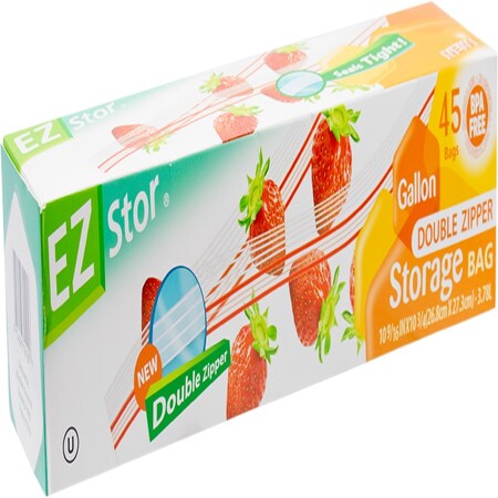 Ez-Stor STORAGE BAG ZIPR GL 45PK 074027721057 | Zoro