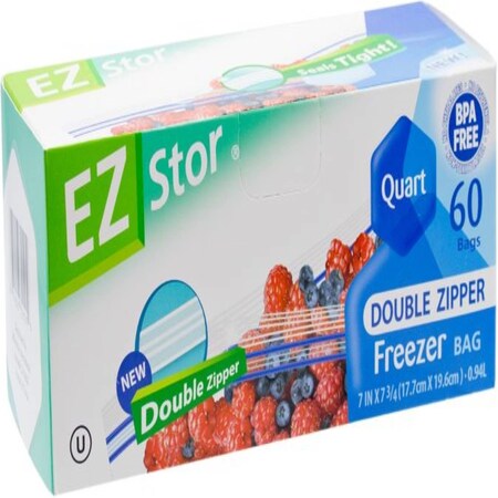 Ez-Stor BAGS ZIP FREEZR 1QT 60PK 074027721019 | Zoro