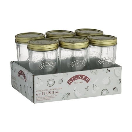 Kilner Kilner Wide Mouth Canning Jar 17 oz 6 pk 0025.041U | Zoro