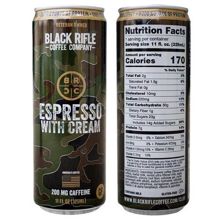 Black Rifle Coffee Co ESPRESS COFFEE W/CRM 11OZ 36-002-01C | Zoro