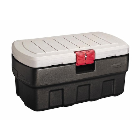 Rubbermaid Storage Tote, Clear/Blue, 35 gal. Volume Capacity RMAP350000 ...
