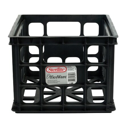 Sterilite Black Crate 10-1/2 in. H X 15-1/4 in. W X 13-3/4 in. D ...