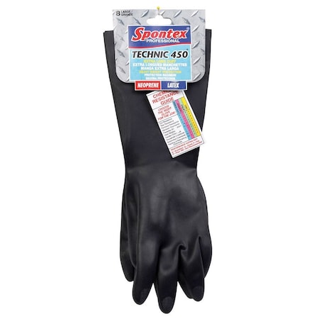 Spontex Spontex Technic 450 Latex/Neoprene Cleaning Gloves L Black 1 pk ...