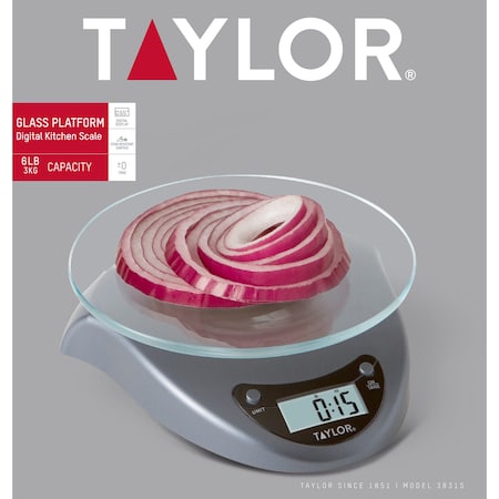 Taylor Taylor Silver Digital Food Scale 11 lb 3831S | Zoro