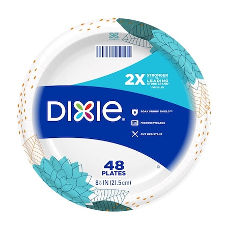 Dixie Dixie Multicolored Paper Flowers Bloom Dinner Plate 8-1/2 in. D ...