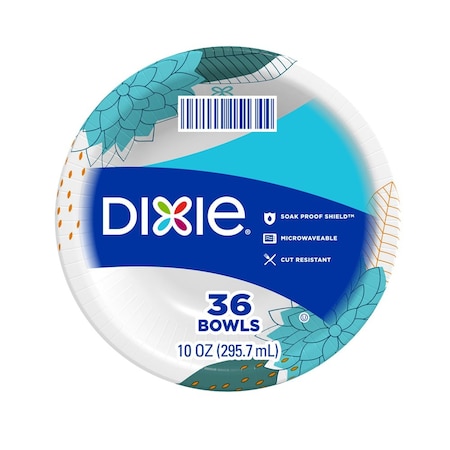 Dixie 10 oz Multicolored Paper FLOWERS BLOOM Bowl 9-1/4 in. D 36 pk ...