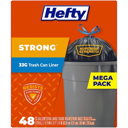 Hefty Hefty Extra Strong 33 gal No Scent Scent Trash Can Liners ...