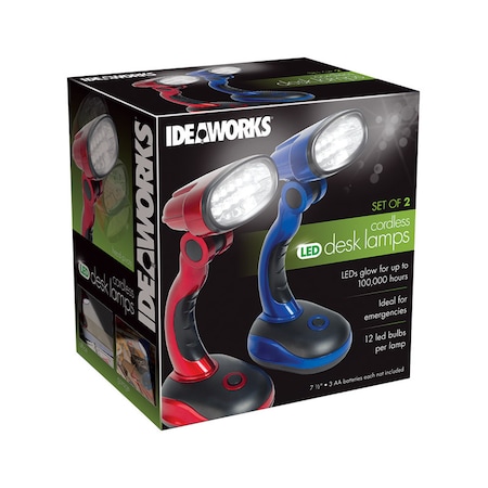 Ideaworks Led Desk Lamps-Red/Blue JB6173MULTI | Zoro
