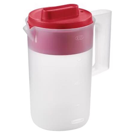 Rubbermaid Rubbermaid 2 qt Clear/Red Pitcher Plastic 1777154 | Zoro