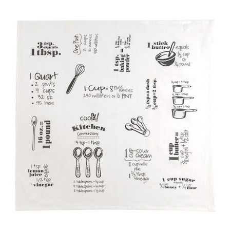 Kay Dee Cooks Kitchen Graphite Cotton Conversions & Equivalents Krinkle ...