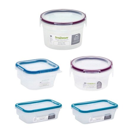 Snapware Total Solution Clear Food Storage Container Set 5 pk 1134476 ...