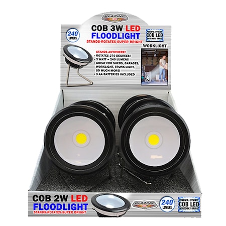 Shawshank Ledz Blazing LEDz 240 lm Black/Silver LED Flood Light 702468 ...