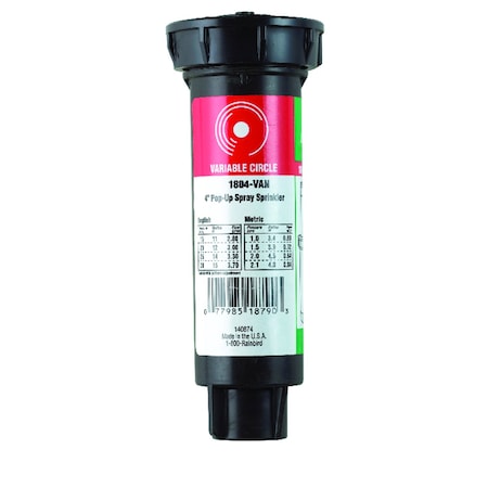 Rain Bird 1800 Series 4 in. H Adjustable Sprinkler Spray Head 1804-VAN ...