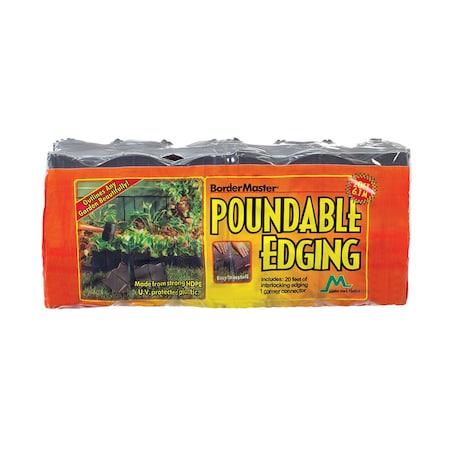 Master Mark Master Mark 20 ft. L X 6 in. H Plastic Black Poundable ...