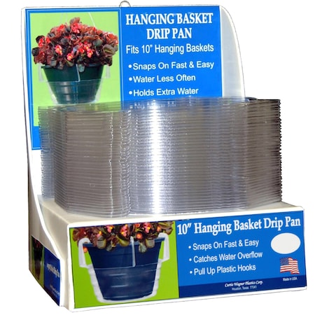 Cwp Curtis Wagner Plastics Plastic Hanging Basket Drip Pan Clear HB ...