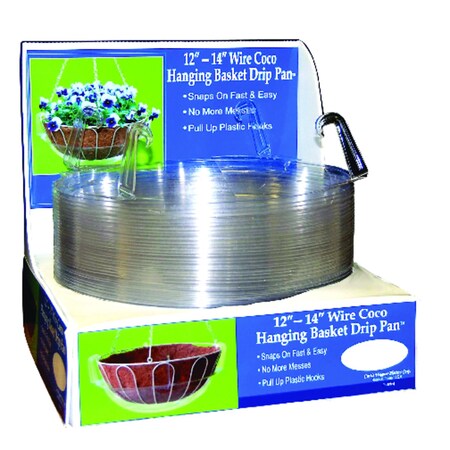 Cwp Curtis Wagner Plastics Plastic Hanging Basket Drip Pan Clear HB ...