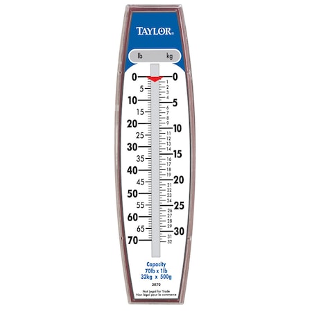 Taylor Taylor White Analog Hanging Scale 70 lb 30704104 | Zoro