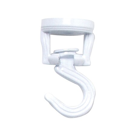 Panacea Panacea White Steel 3-9/16 in. H Swivel Swag Hook 1 pk 86132 | Zoro