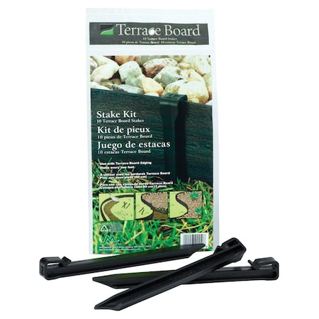 Master Mark Master Mark Terrace Board 10 in. H Plastic Black Stake Kit ...
