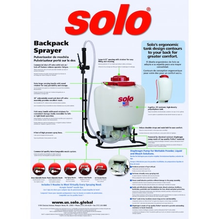 Solo Solo 4 gal Backpack Sprayer 475-101 | Zoro