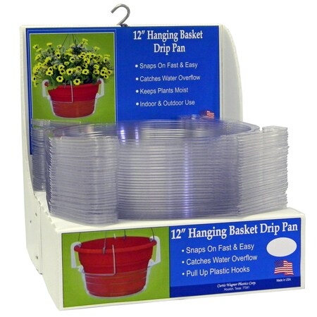Cwp Plastic Hanging Basket Drip Pan Clear HB-1200 | Zoro