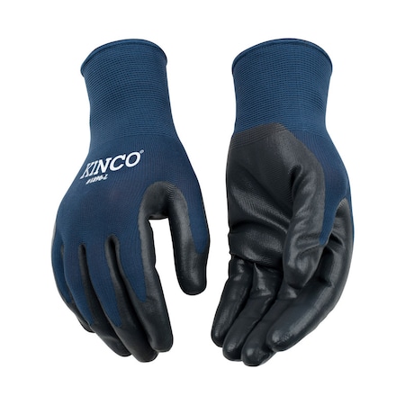 Kinco Kinco Men's Indoor/Outdoor Grip Gloves Blue/Gray L 1 pair 1890-L ...
