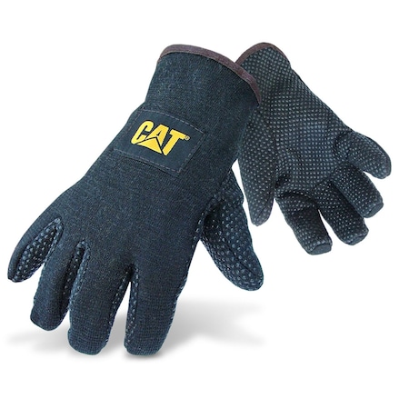 Caterpillar CAT Men's Indoor/Outdoor Dotted Jersey Work Gloves Black L ...