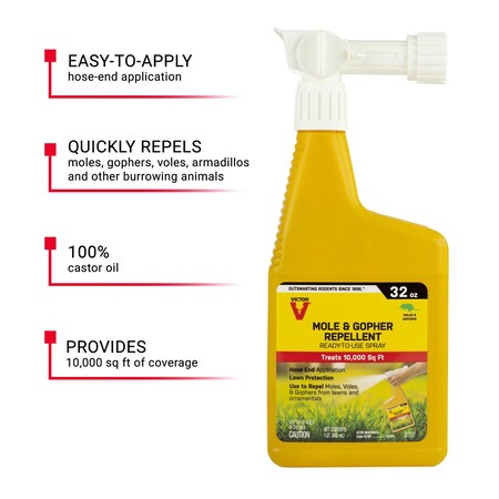 Victor Victor Animal Repellent Liquid For Gophers and Moles 1 qt M8002 ...