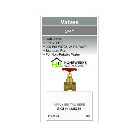 Retail First 2.5 in. H Valves POP Card Set Card Stock 41388 | Zoro