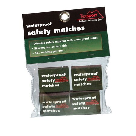 Texsport Black Waterproof Safety Matches 0.50 in. H X 1.25 in. W X 1.75 ...