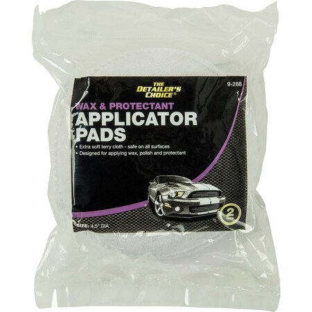 Detailers Choice 4.5 in. L Terry Cloth Applicator Pads , 2PK 9-288 | Zoro