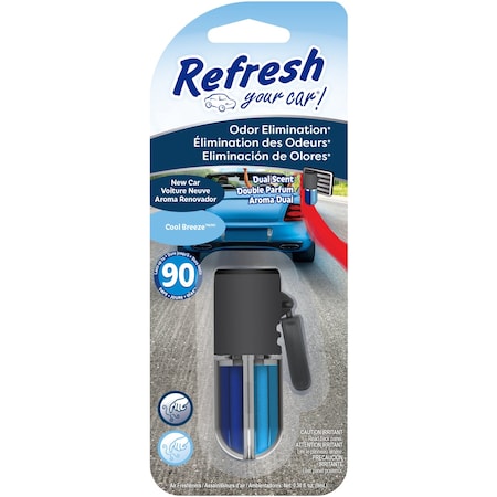 Refresh Your Car ! New Car /Cool Breeze Scent Air Freshener 1.41 oz ...
