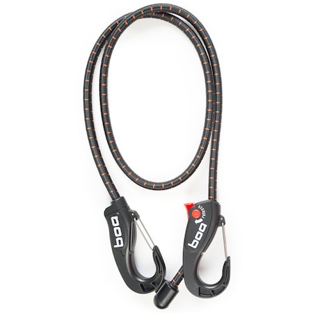 The Great Bungee Black/Orange Adjustable Bungee Cord 52 in. L X .33 in ...