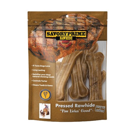 Savory Prime Small/Medium Pressed Bone Rawhide Beef 4.5 in. L 6 pk, 6PK ...