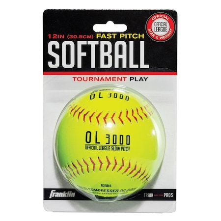 Franklin Sports Franklin Fast Pitch Yellow Synthetic Softballs 12 in. 1 ...