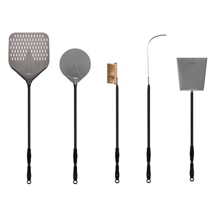 Alfa Stainless Steel Black Pizza Peel Set 5 AC-5PSET36BK | Zoro
