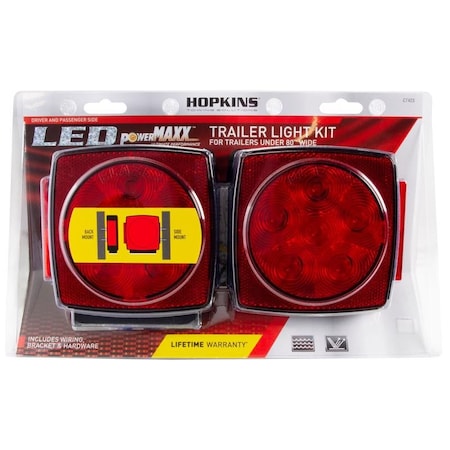 Hopkins Hopkins Red Square Stop/Tail/Turn LED Light Kit C7423 | Zoro