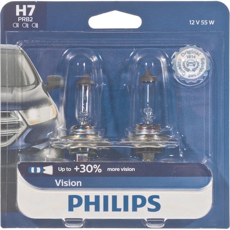 Philips Philips Vision Halogen High/Low Beam Automotive Bulb H7PRB2 ...