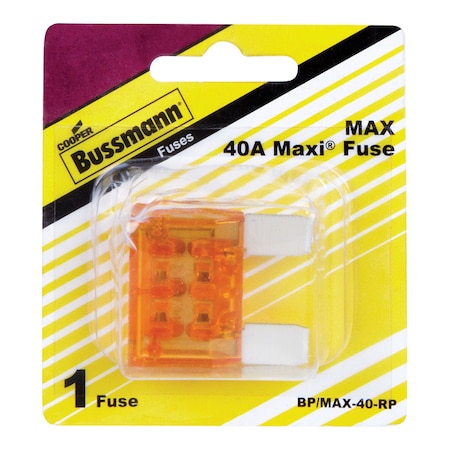 BUSS 40A Automotive Fuse, Fast-Acting, Blade body, MAX series, - BP/MAX ...