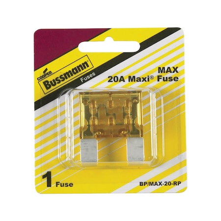 BUSS 20A Automotive Fuse, Fast-Acting, 1-7/32 in width, Blade body, MAX ...