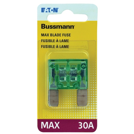 BUSS 30A Automotive Fuse, Fast-Acting, 1-7/32 in width, Blade body, MAX ...