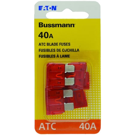 COOPER BUSSMANN 40A Automotive Fuse, Fast-Acting, 3/4 in width, Blade ...