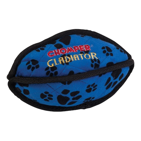 Chompers Chomper Gladiator Black/Blue Nylon/Plush Tuff Football Dog Toy ...