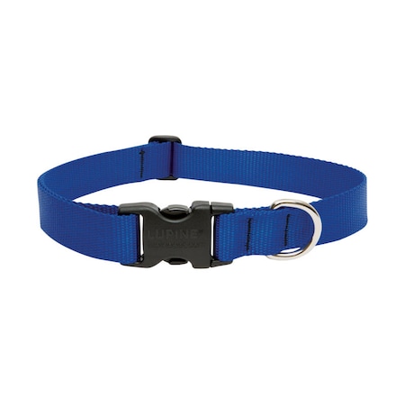 Lupine LupinePet Basic Solids Blue Blue Nylon Dog Adjustable Collar ...
