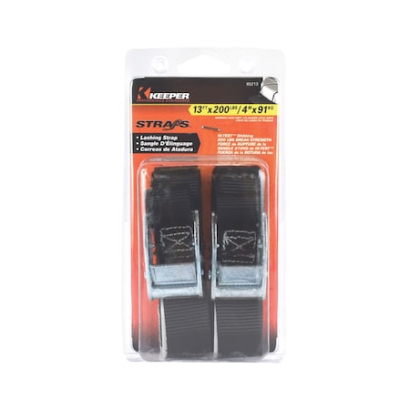 Keeper Keeper 1 in. W X 13 ft. L Black Lashing Strap 200 lb 2 pk 85213 ...